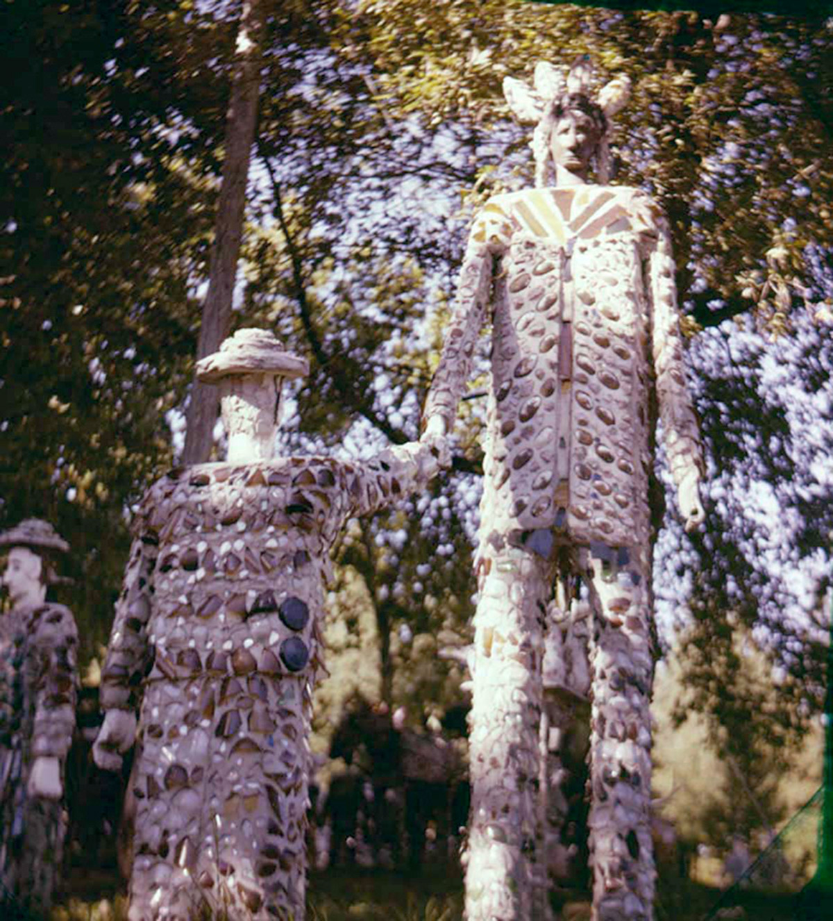 Native American and Woman treaty tableau, site plan #31. Photo: Robert ...