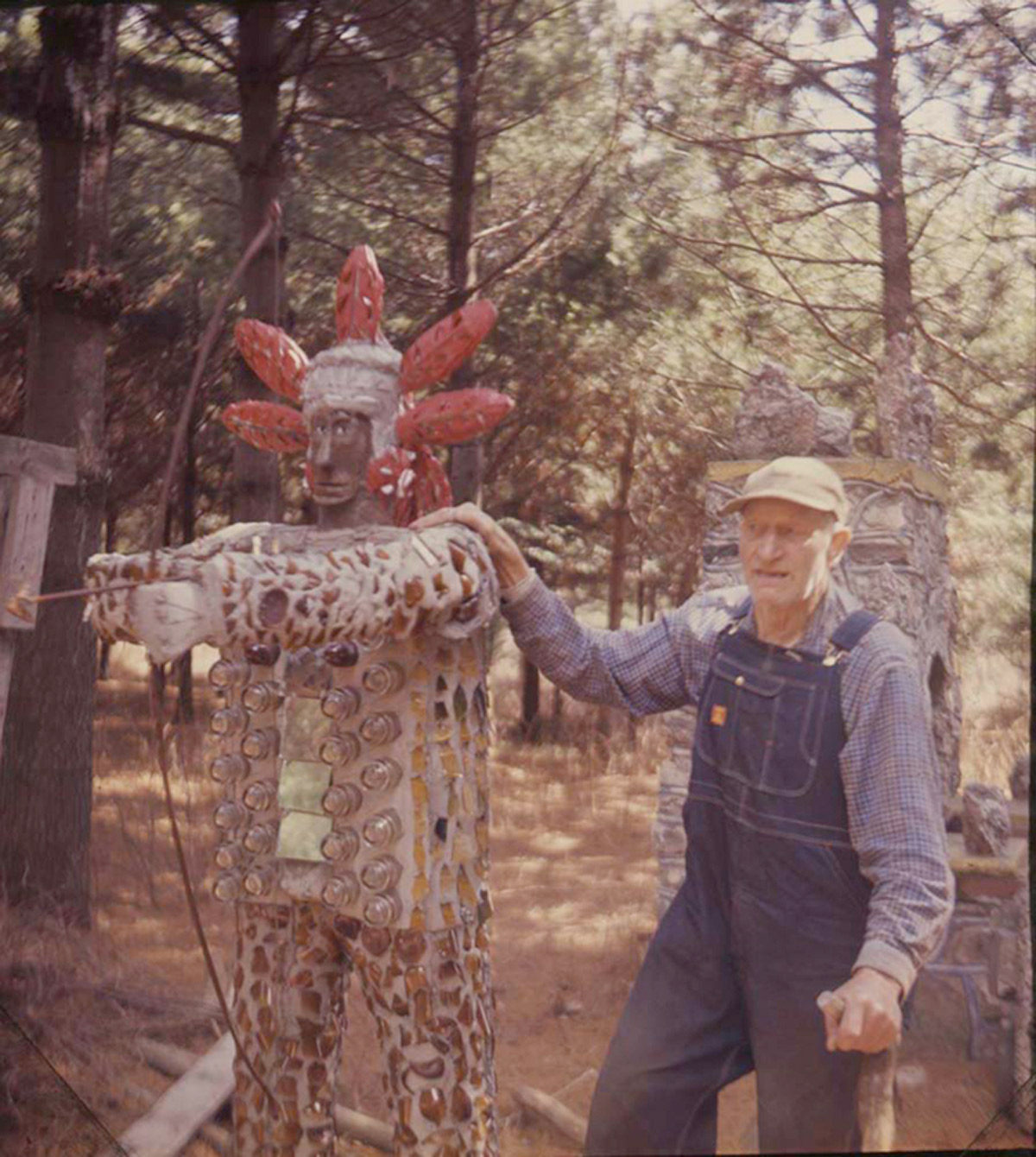 Fred Smith with hunting figure, site plan #53. Photo:; Robert Amft, c ...