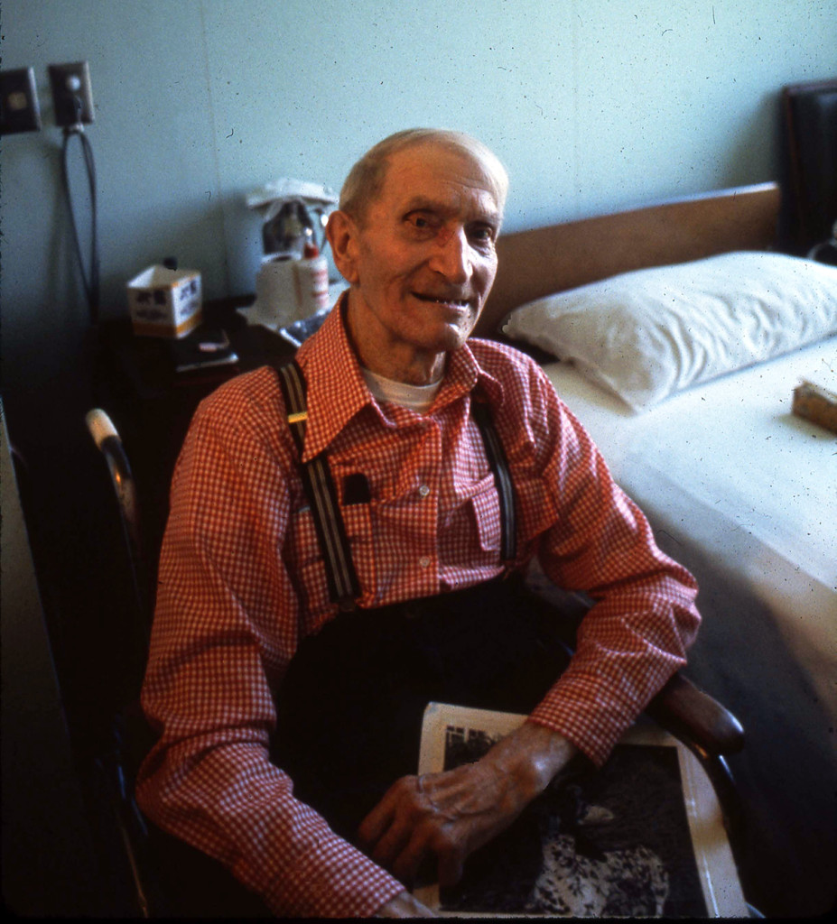 Fred Smith in the rest home. Photo: Jim Zanzi, c. 1975